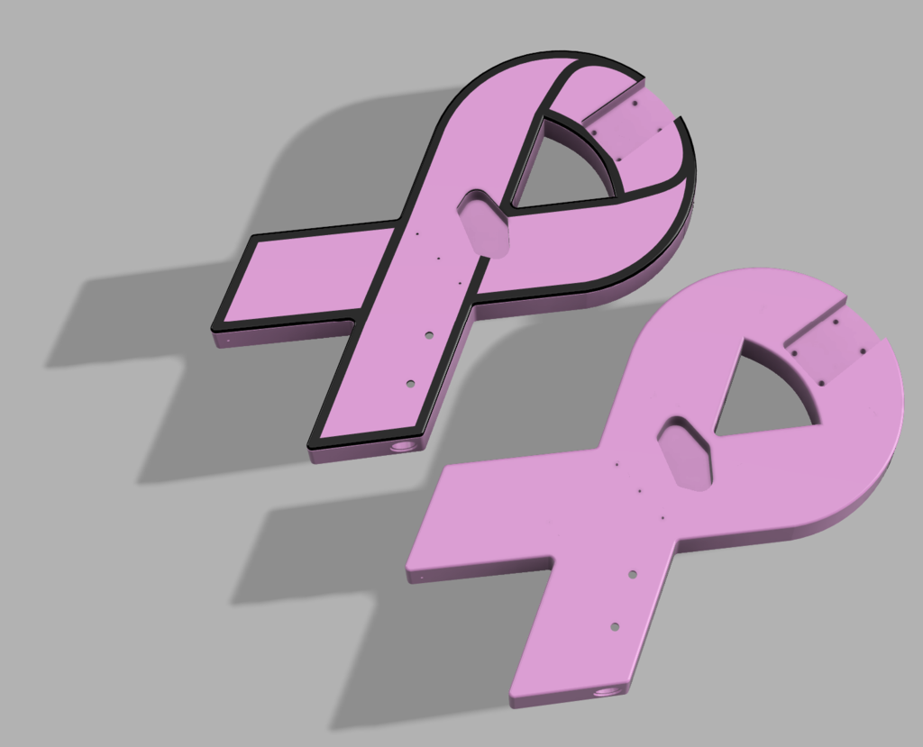 ♋ Cancer Ribbon Electric Guitar Hopecaster・Free STL File for 3D ...