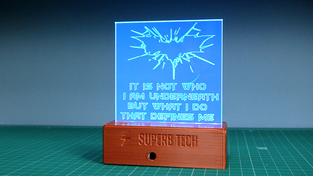 Archivo 3D gratis DIY LED Desk Sign Acrylic 🧑‍🔧 ・Modelo para descargar ...