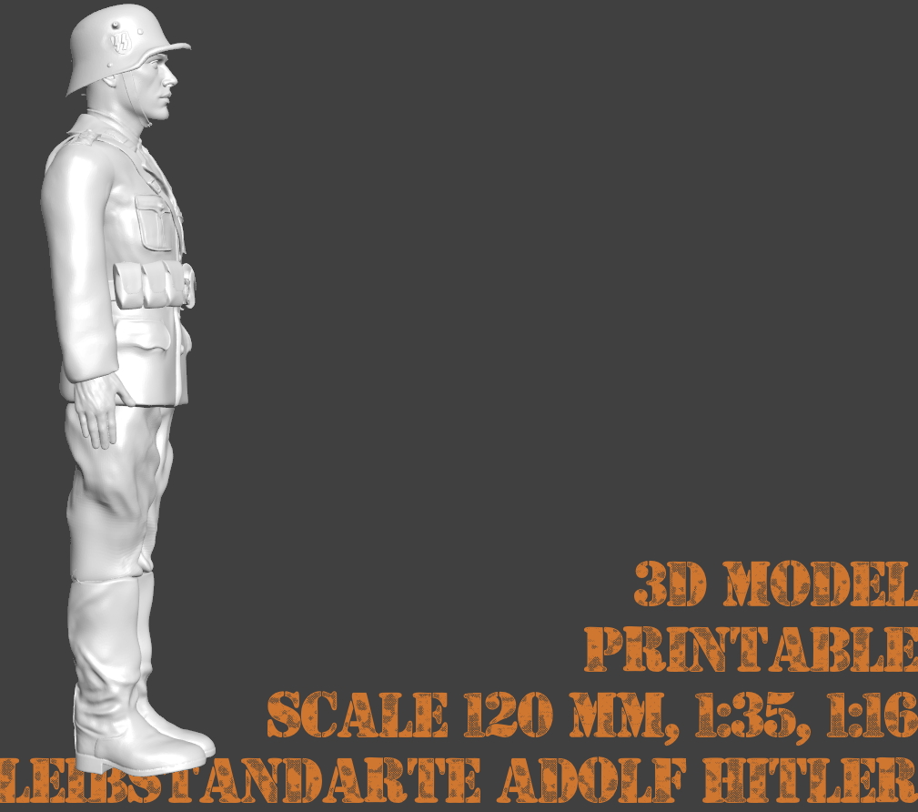 STL-Datei Leibstandarte Adolf Hitler LSAAH Figur 3D-Druckmodell ...