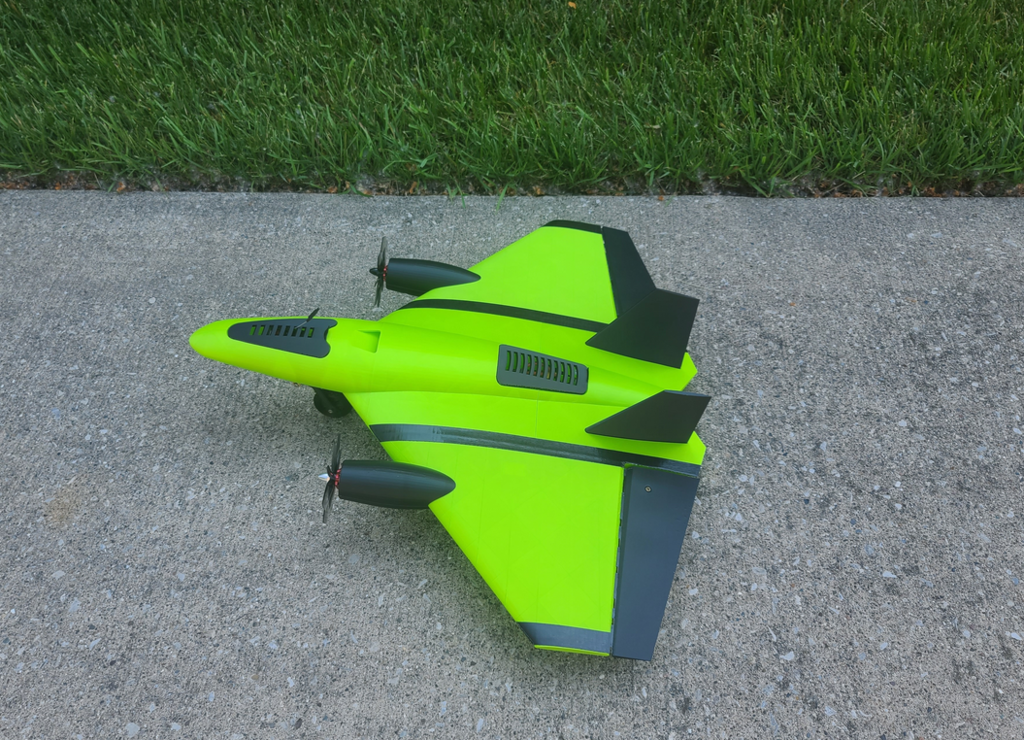 😡 The Angry Hornet "Test Pieces" (600mm Differential Thrust Flying Wing ...