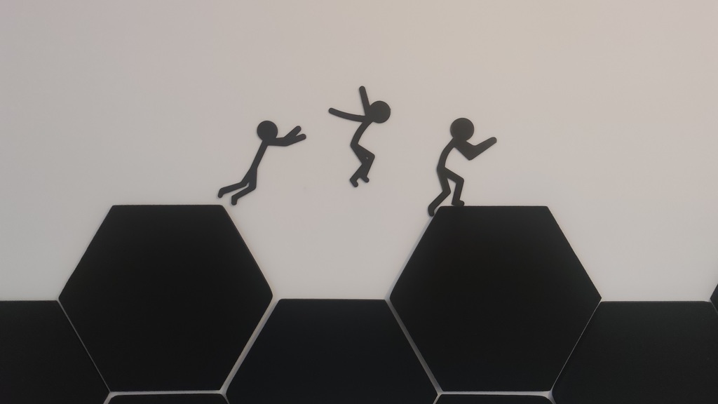 Free STL file Stickman Parkour Wall Decoration Art 🎨 ・Design to ...