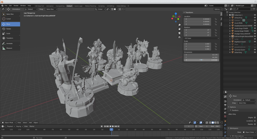 🗺️ World of Warcraft WoW Chess Set Pieces - WMV models・Free 3D File for ...