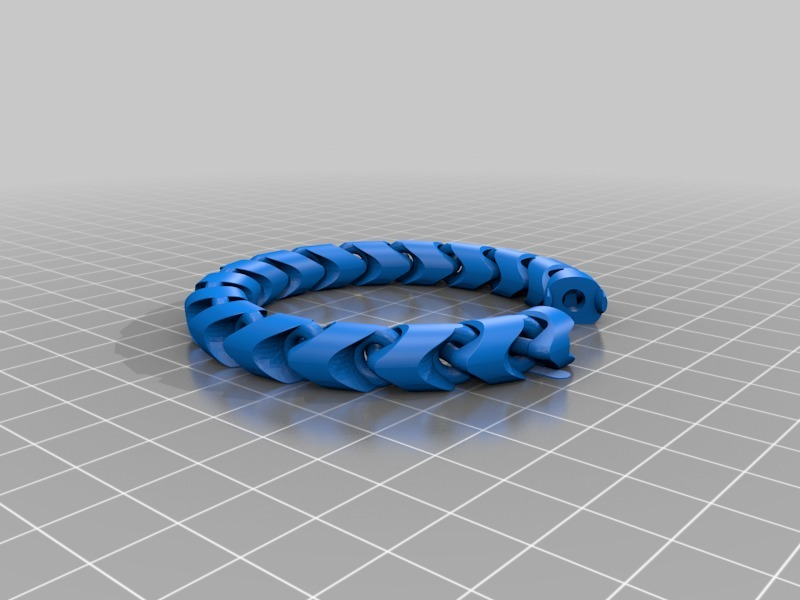 🔗 Snakez Bracelet - 16 links version・Free 3D File for ・Cults