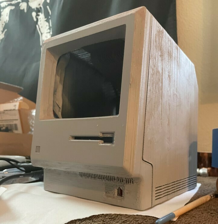 "Mac Minus" 5 inch CRT TV sized Macintosh Plus Case・Free 3D File for ・Cults