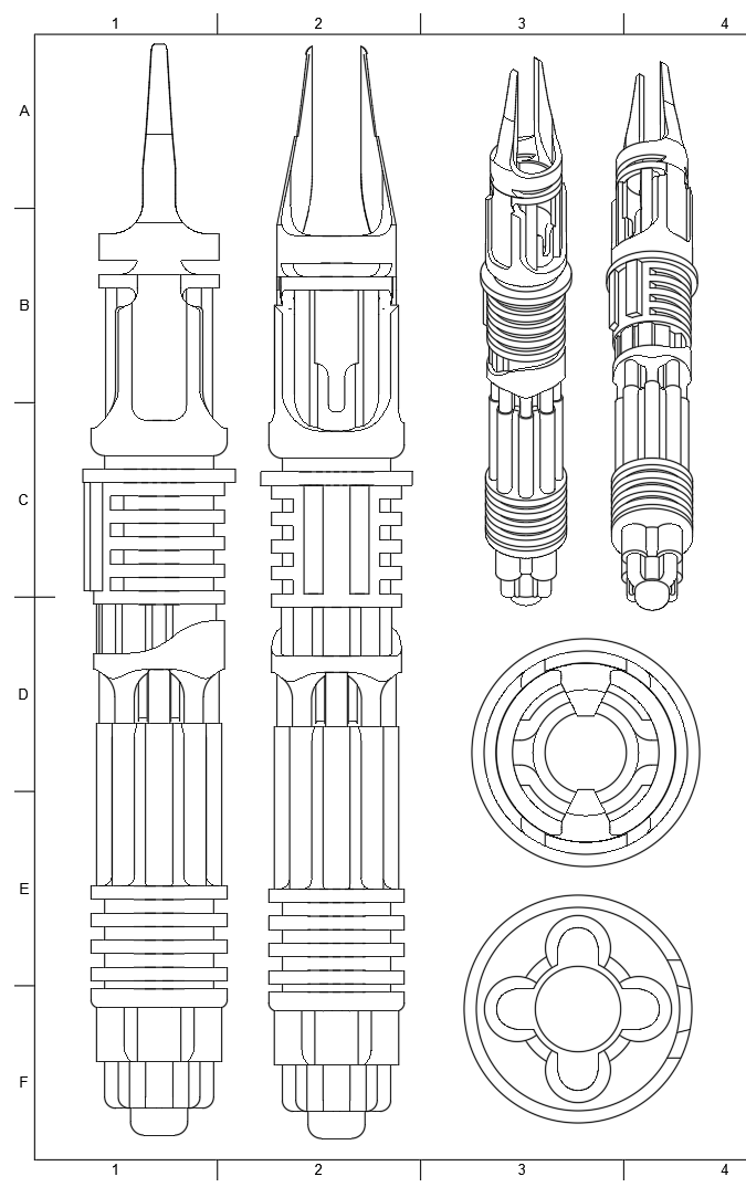 Custom Lightsaber・ STL File for ・Cults