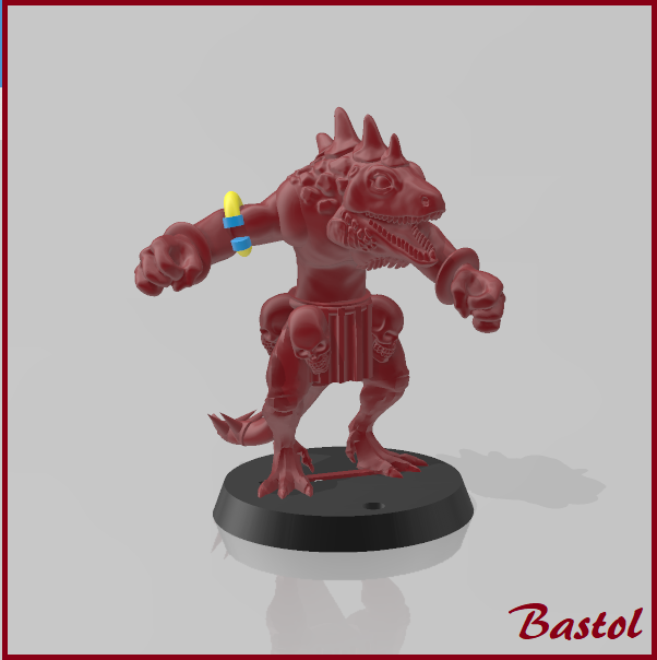 🩸 Blood Bowl Kroxigor - Champion・Free 3D File for ・Cults