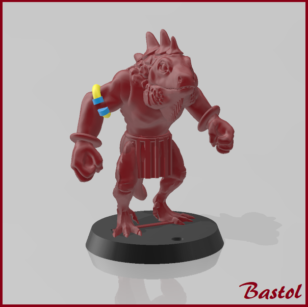 🩸 Blood Bowl Kroxigor- Big Guy・Free 3D File for ・Cults