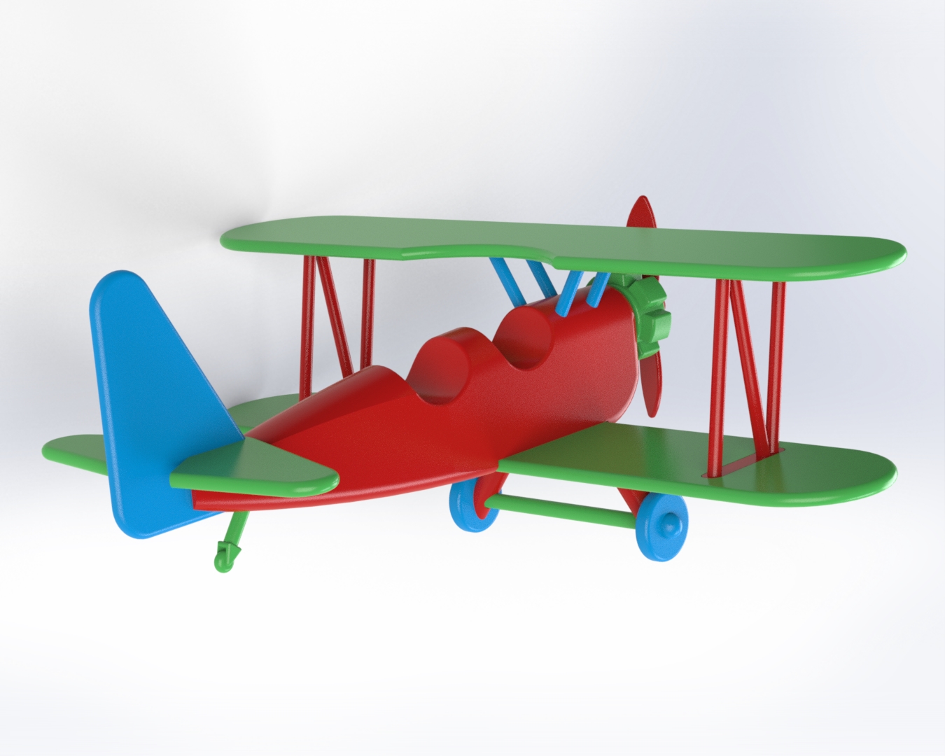 STL file Airplane toy, biplane 🛩️ ・3D printable design to download・Cults