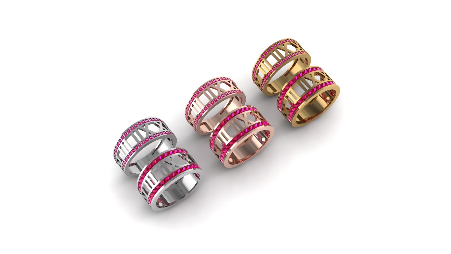 3D file Roman Numerals Ring 💍・Model to download and 3D print・Cults