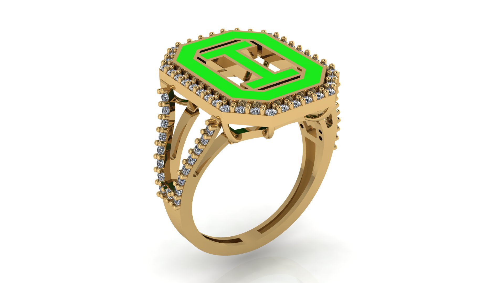 3D file Alphabet Letters Ring I 💍 ・3D printing idea to download・Cults