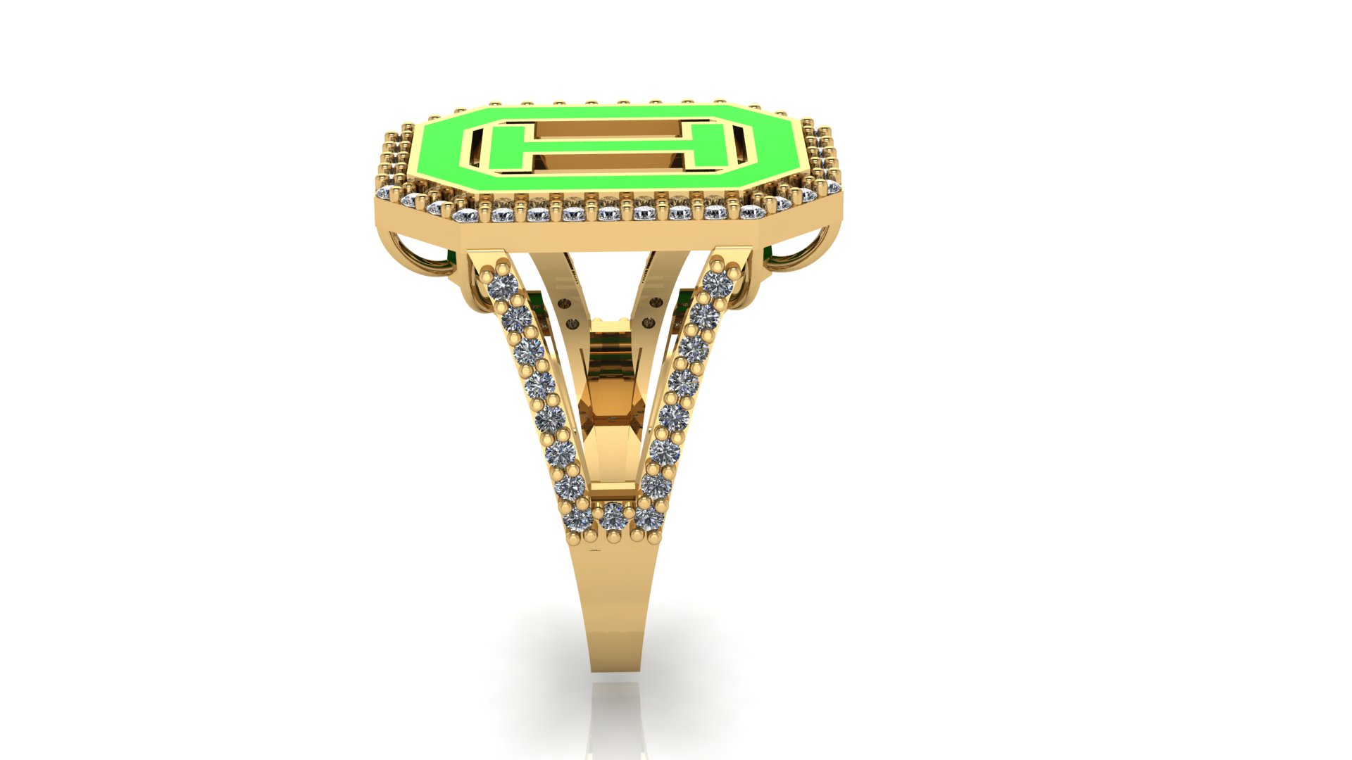 3D file Alphabet Letters Ring I 💍 ・3D printing idea to download・Cults