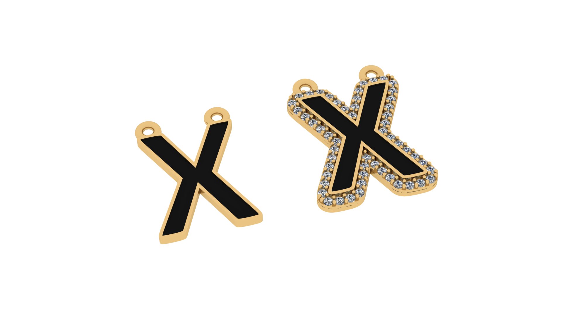 STL file alphabet letters jewelry-X 💍・3D printer model to download・Cults