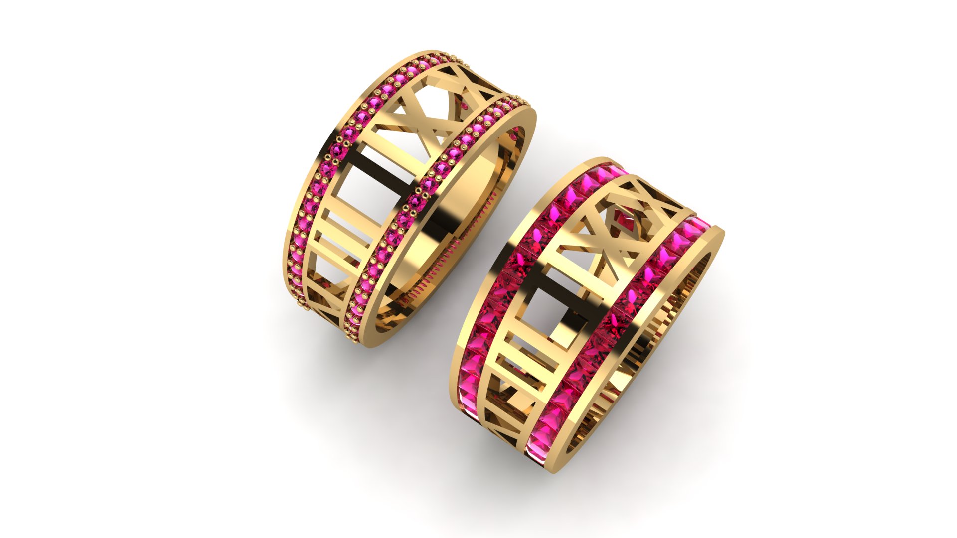 3D file Roman Numerals Ring 💍・Model to download and 3D print・Cults