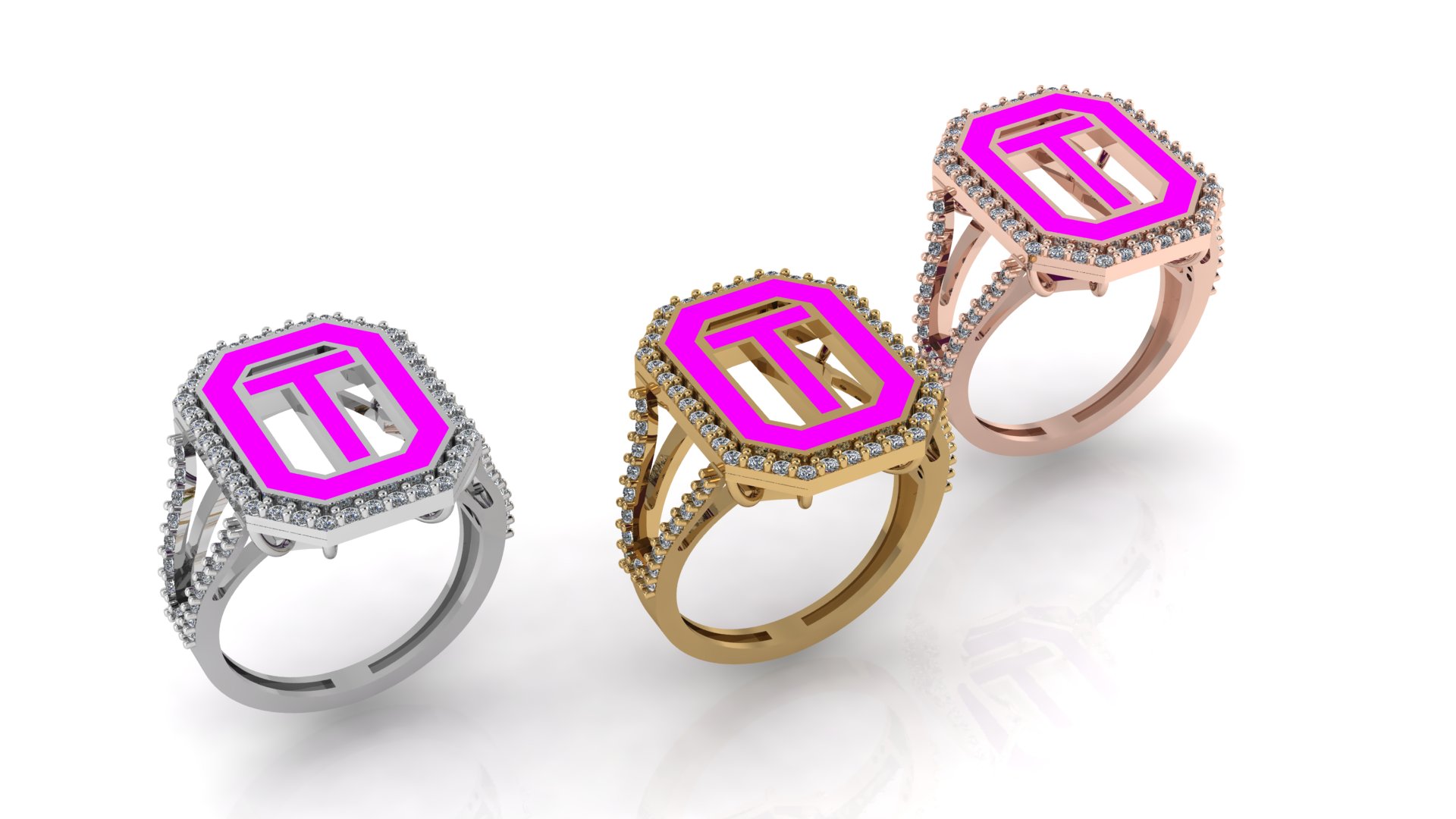 3D file Alphabet Letters Ring T 💍・3D print model to download・Cults