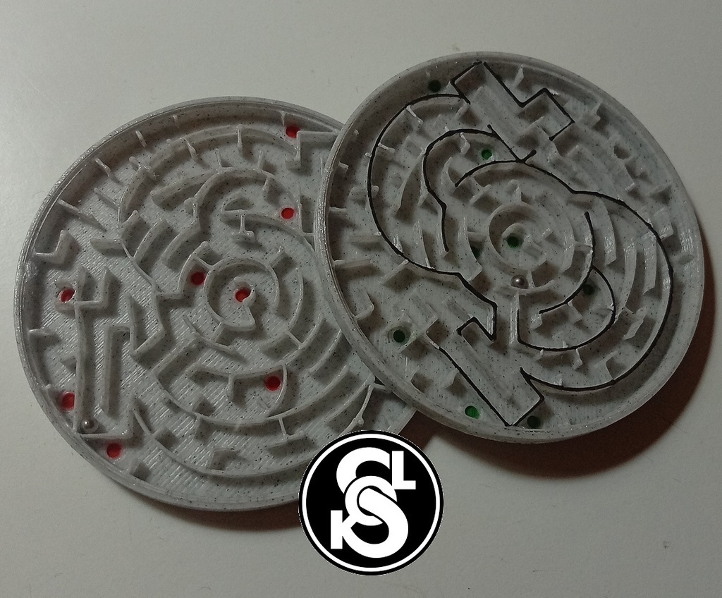 🟣 Circular ball maze - Sokol・Free 3D File for ・Cults