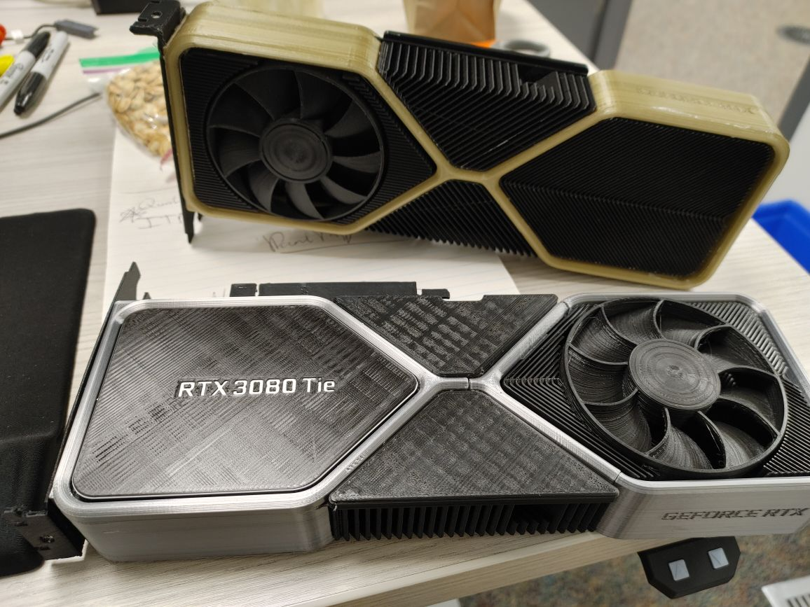 🖥️ Nvidia RTX 3080 Series Founders Edition fully 3D printable 1:1 scale with spinning fans・ STL ...