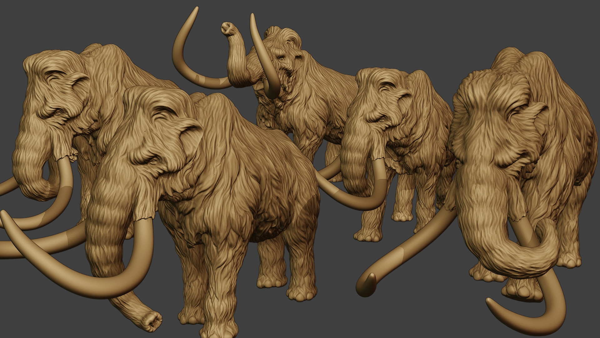 3D file Mammoth Pack1 🦣 ・3D print object to download・Cults