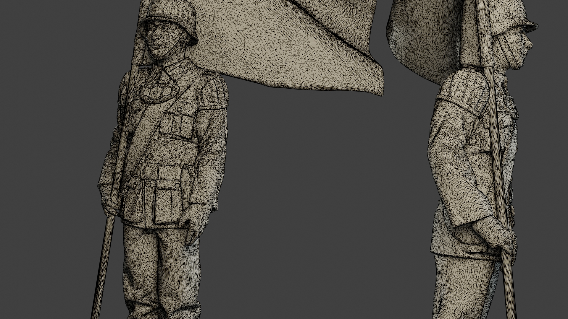 3D file German musician soldier ww2 Stand flag G8 🫡 ・3D print design to ...