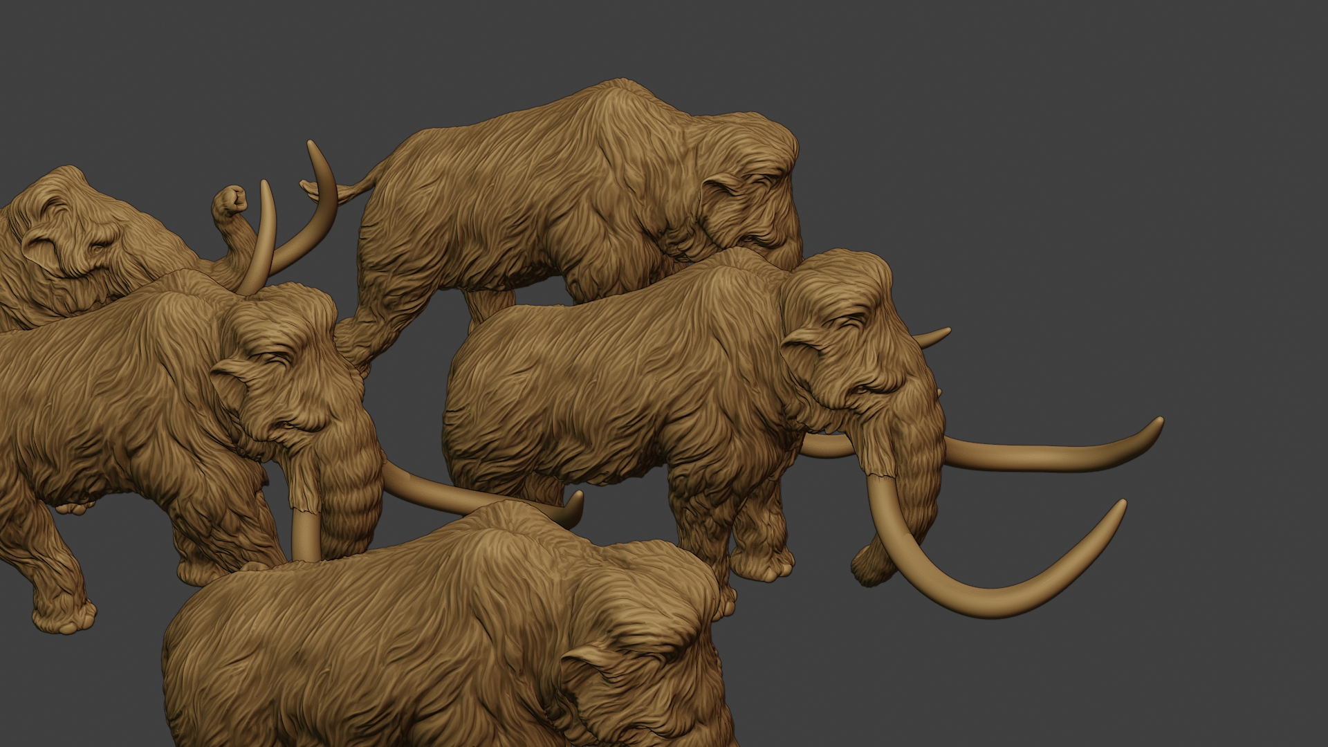 3D file Mammoth Pack1 🦣 ・3D print object to download・Cults