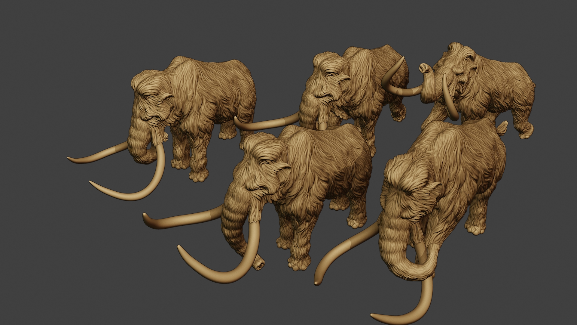 3D file Mammoth Pack1 🦣 ・3D print object to download・Cults