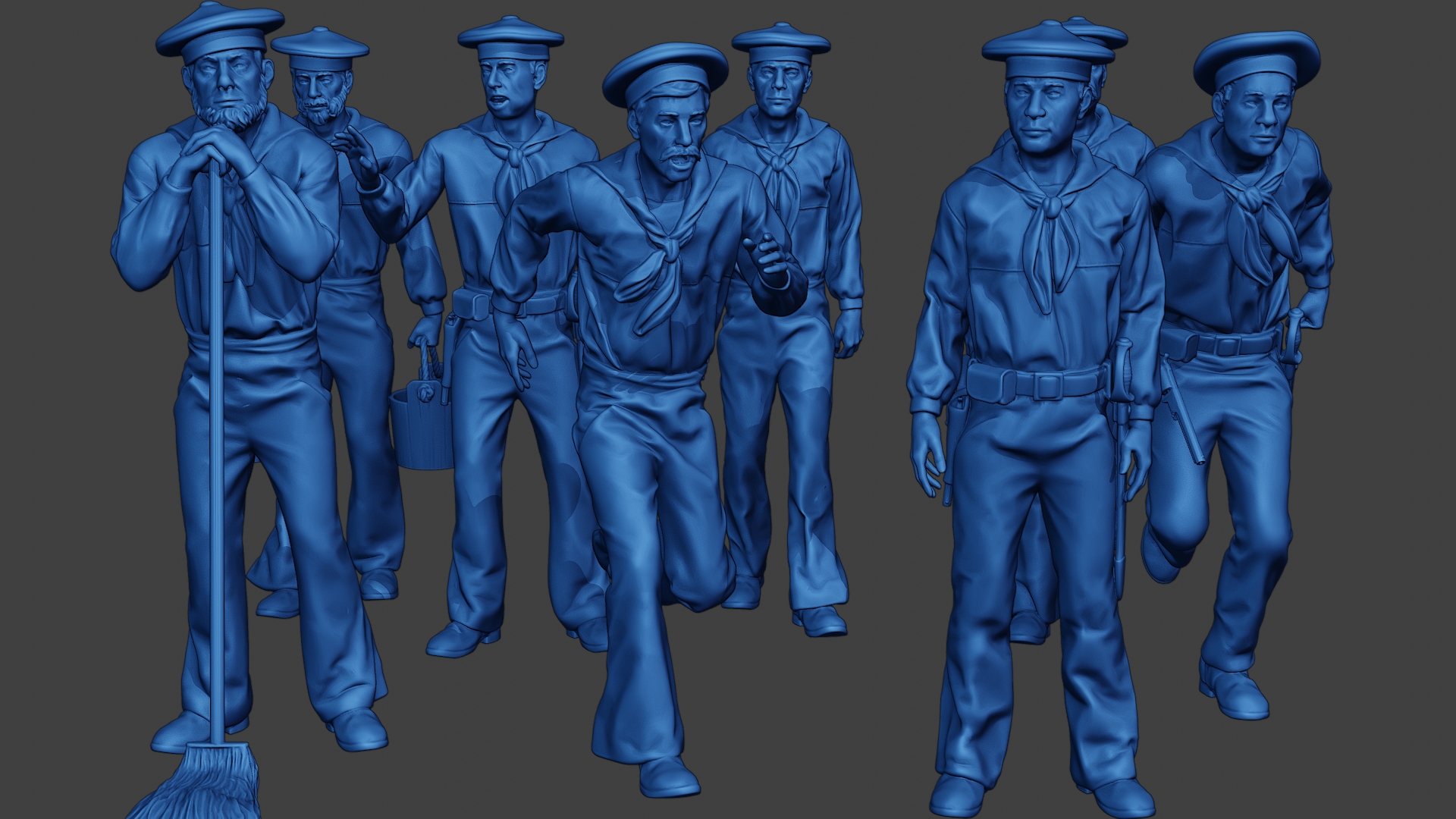 👨 American Sailors Civil War Union Pack2 ACWUS1・ 3D File for ・Cults