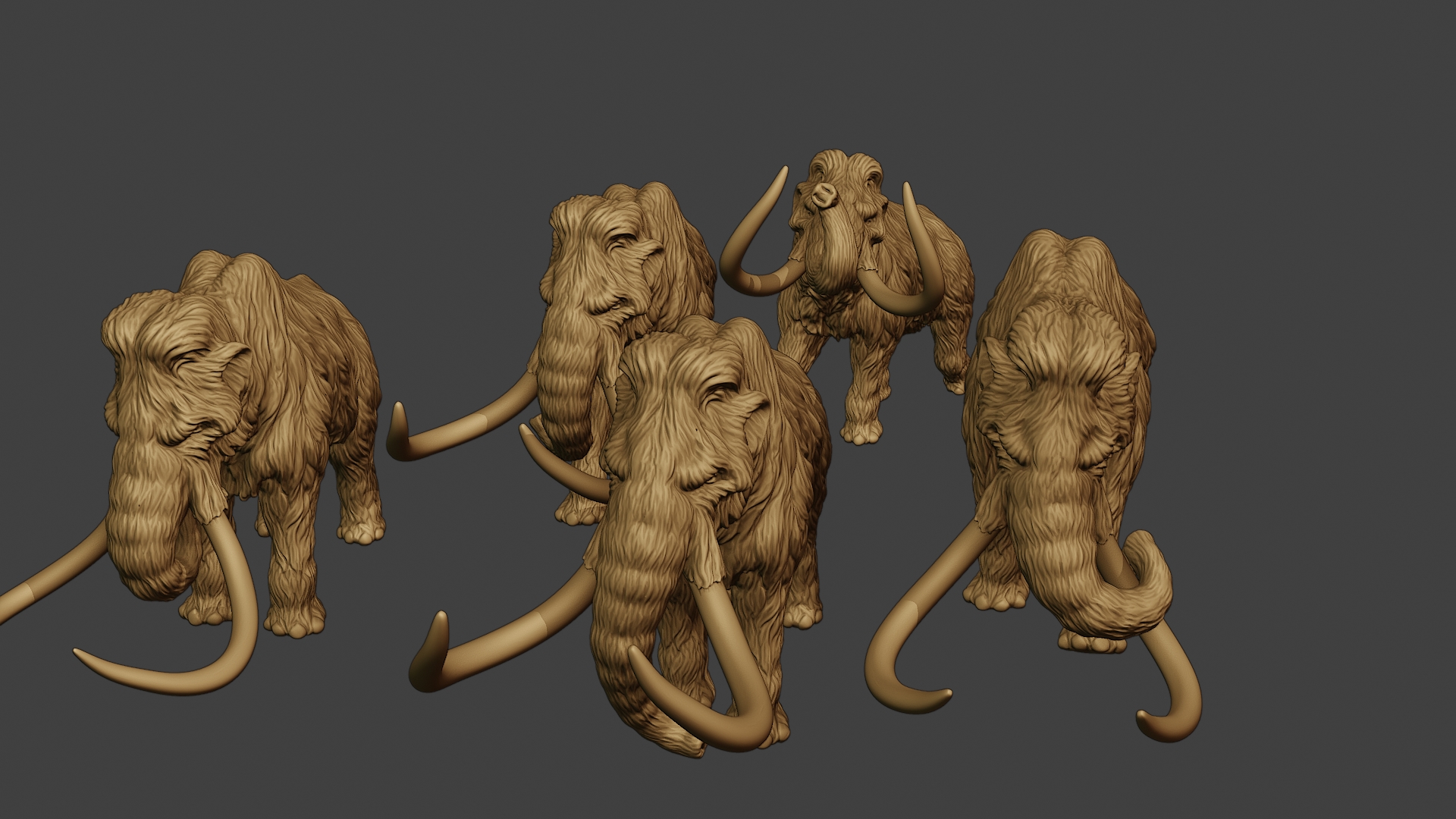 3D file Mammoth Pack1 🦣 ・3D print object to download・Cults