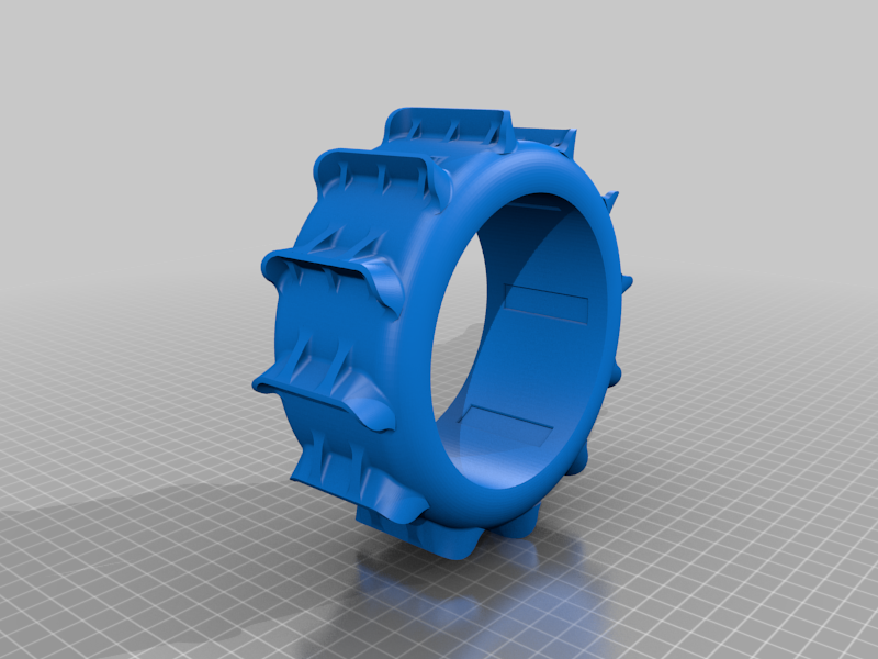 🛞 Paddle Wheel (rim & tire) 1/8 for snow / sand・ STL File for 3D ...