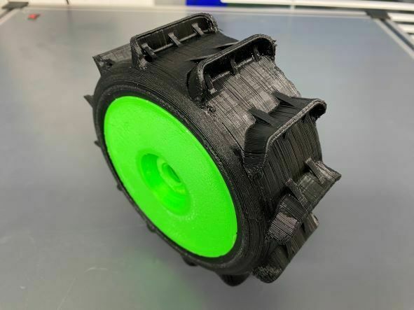 🛞 Paddle Wheel (rim & tire) 1/8 for snow / sand・ STL File for 3D ...