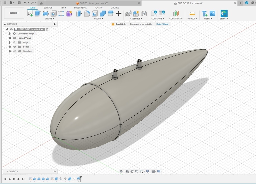 Free 3D file FMS P51D 1700mm drop tank 💧 ・3D printing model to download ...
