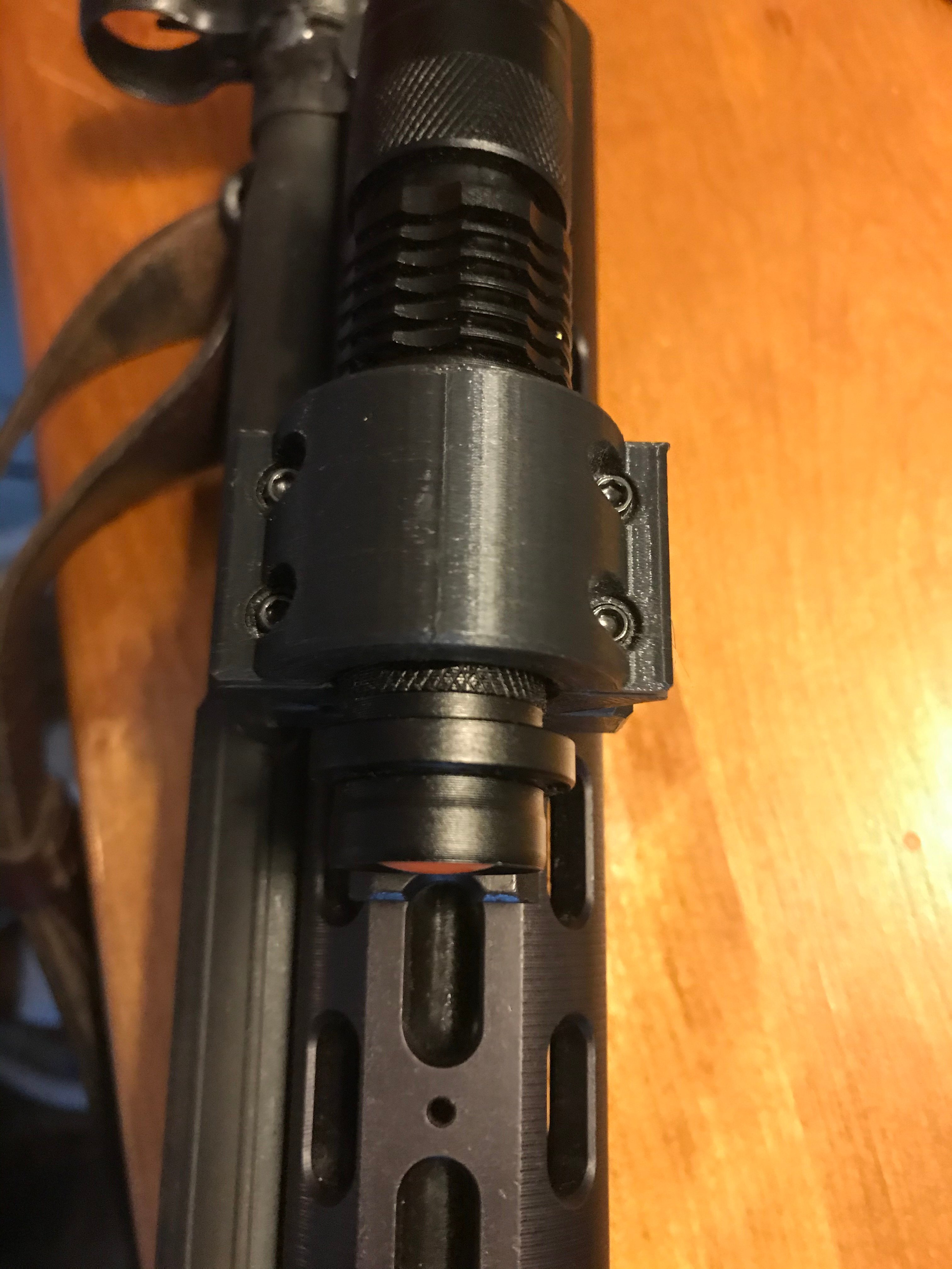 3D printing Picatinny flashlight mount・Cults