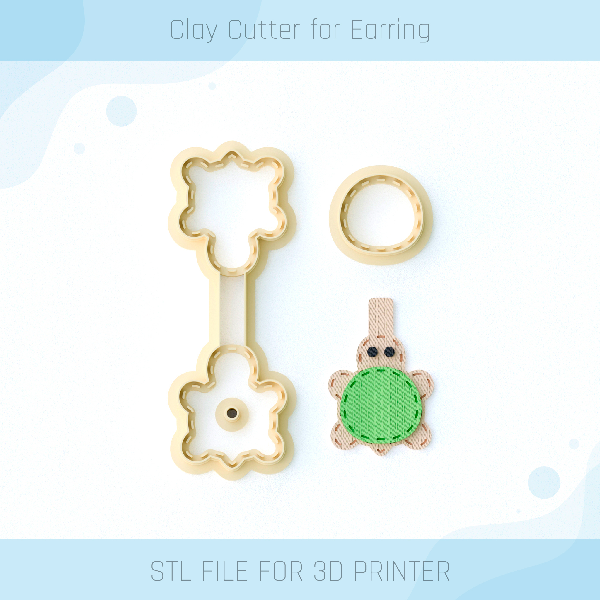 🐢 Turtle Keychain Cutter・ 3D File for 3D printing・Cults