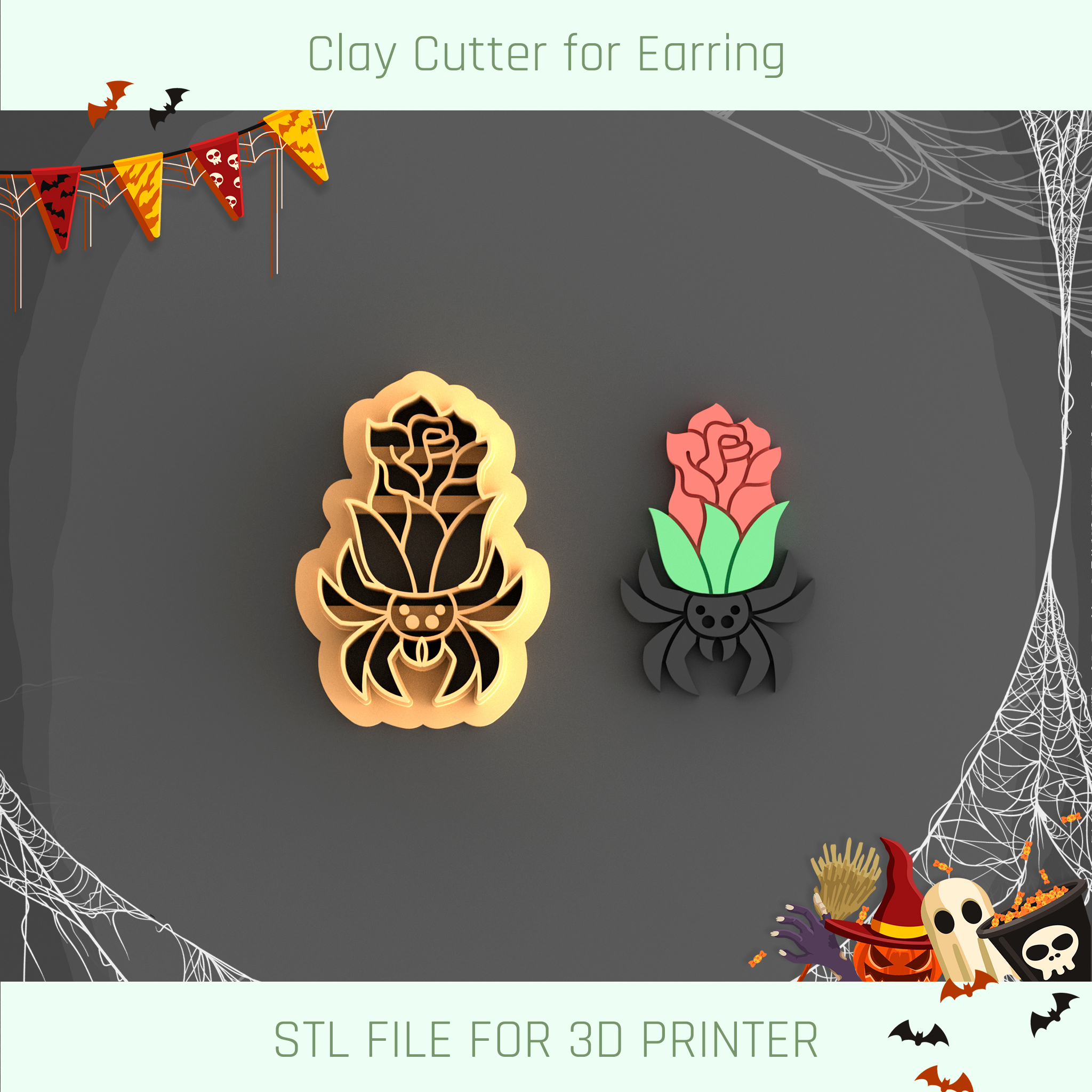 🕷️ Spider Rose・ 3D File for 3D printing・Cults