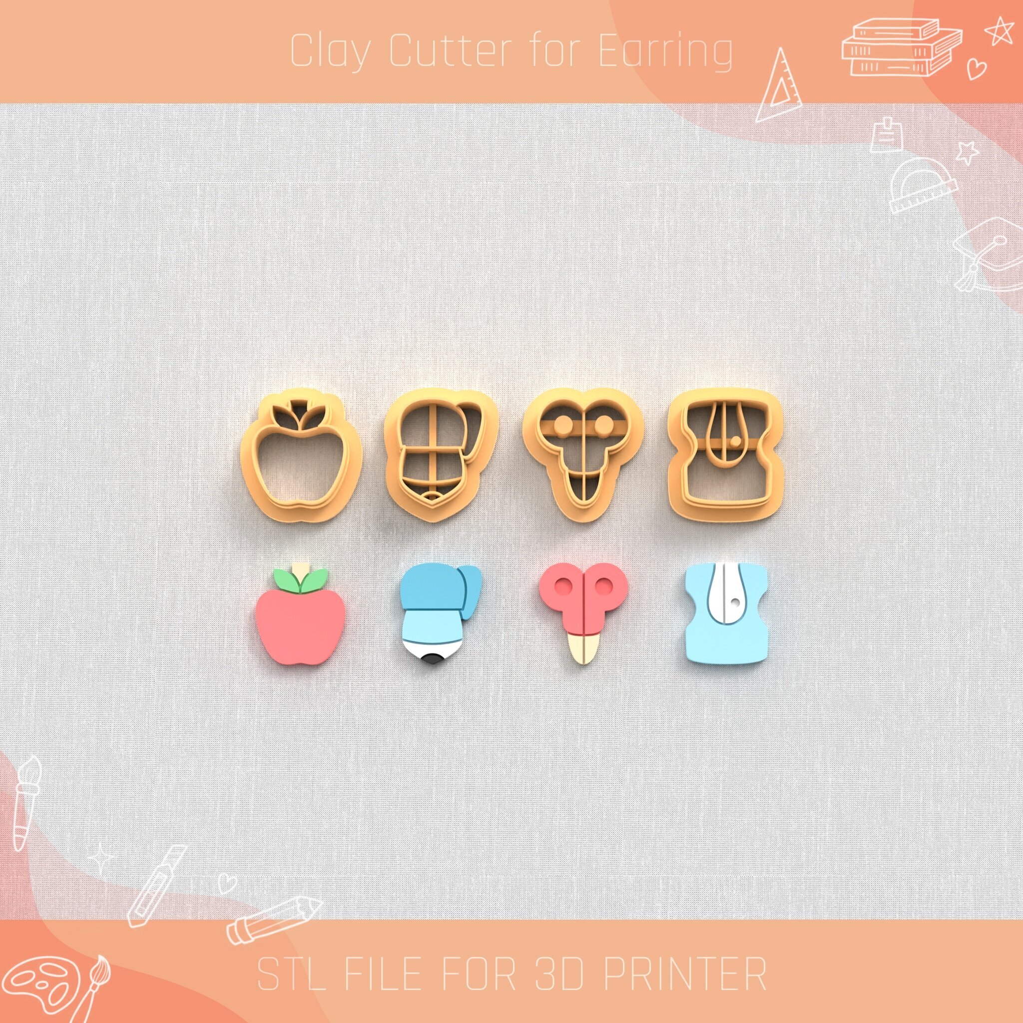 🏫 Mini School Items Pack B・ 3D File for 3D printing・Cults