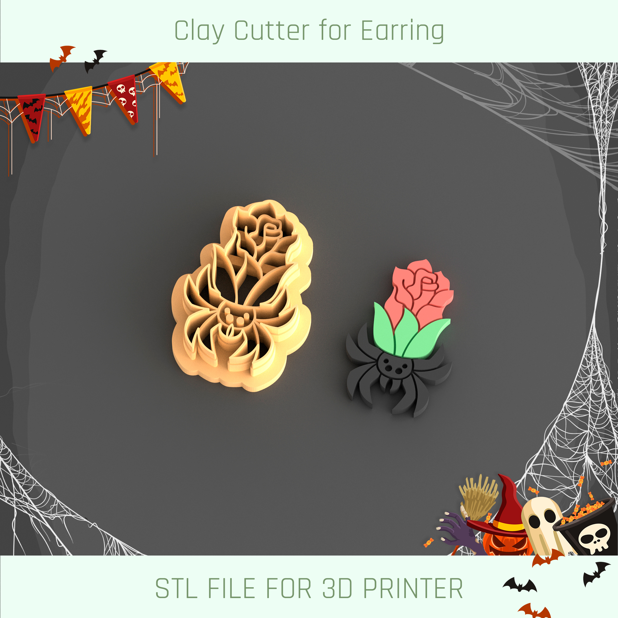 🕷️ Spider Rose・ 3D File for 3D printing・Cults