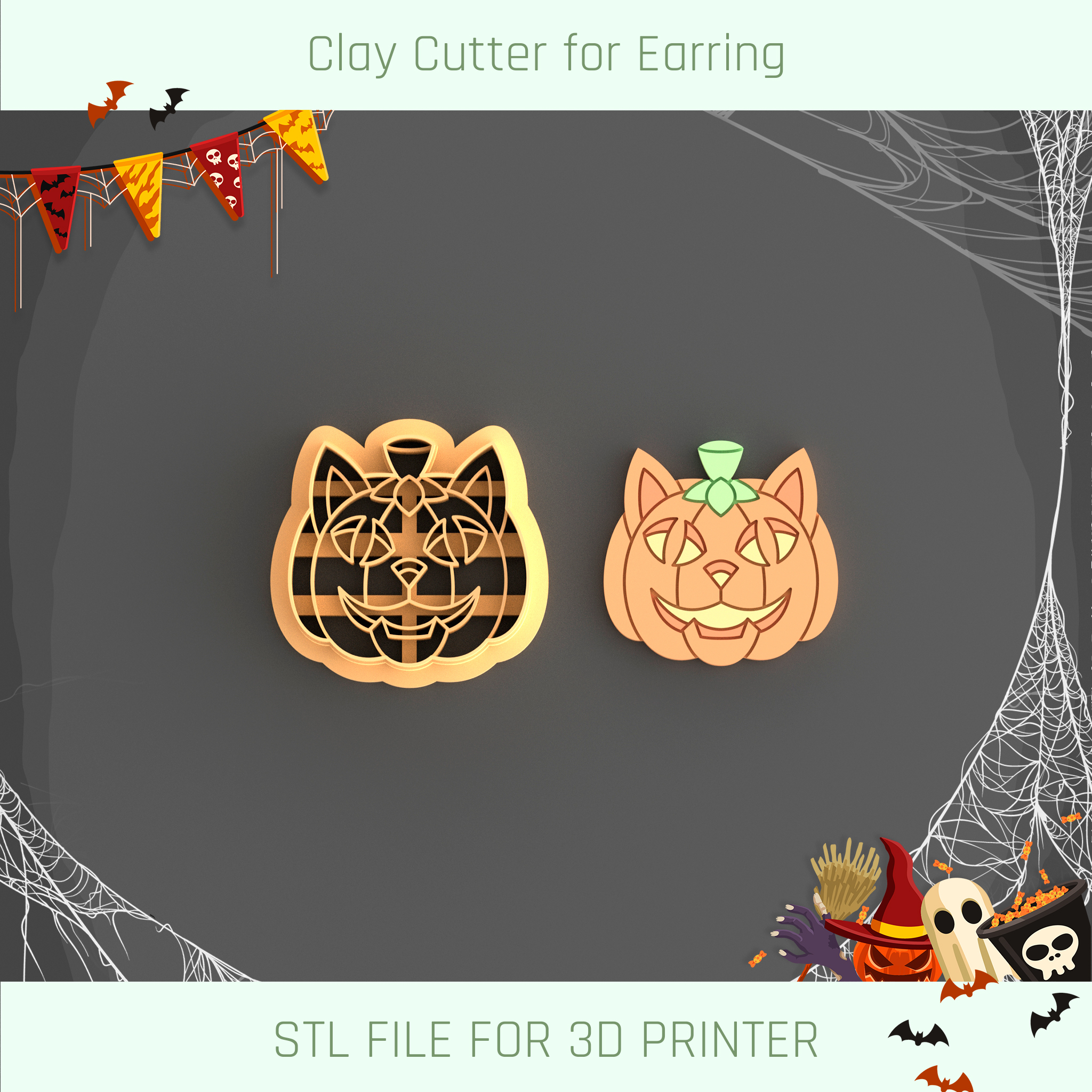 🎃 Pumpkin Cat・ 3D File for 3D printing・Cults