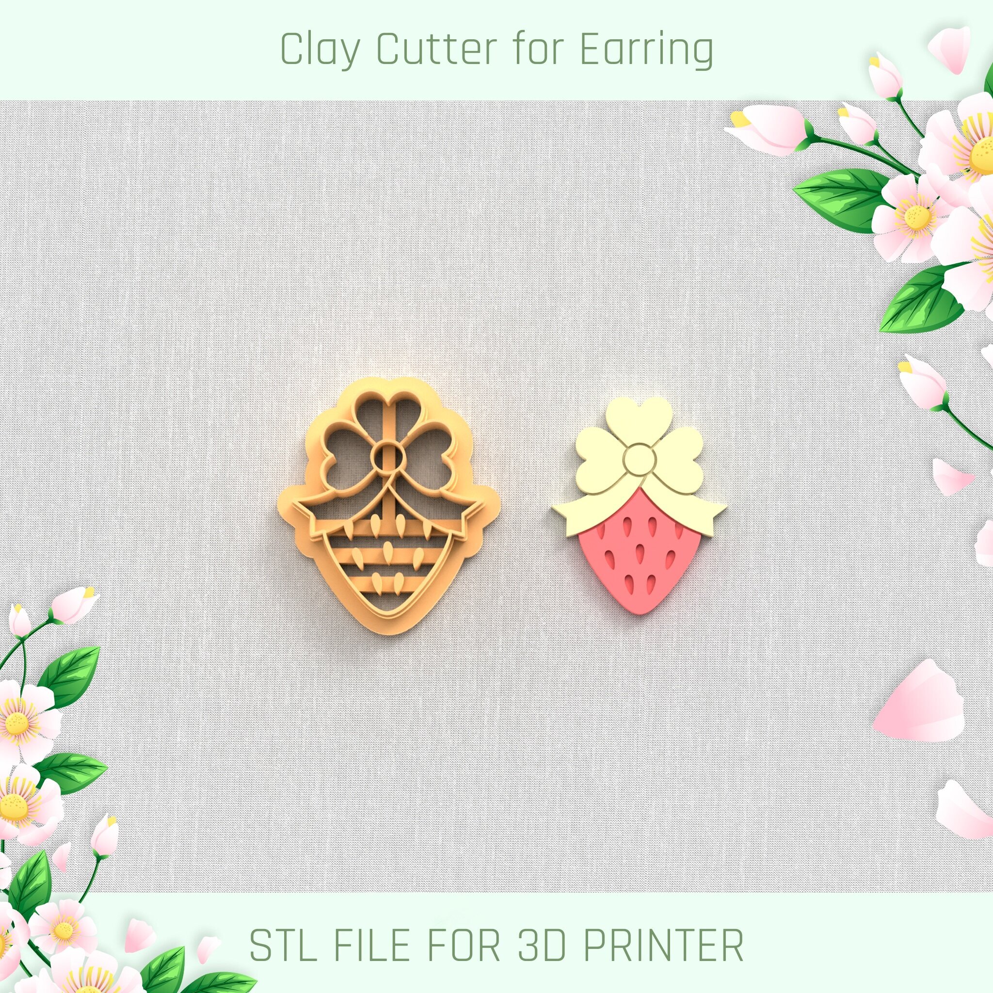 🎀 Fresas con lazo・Archivo 3D para Impresión 3D・Cults