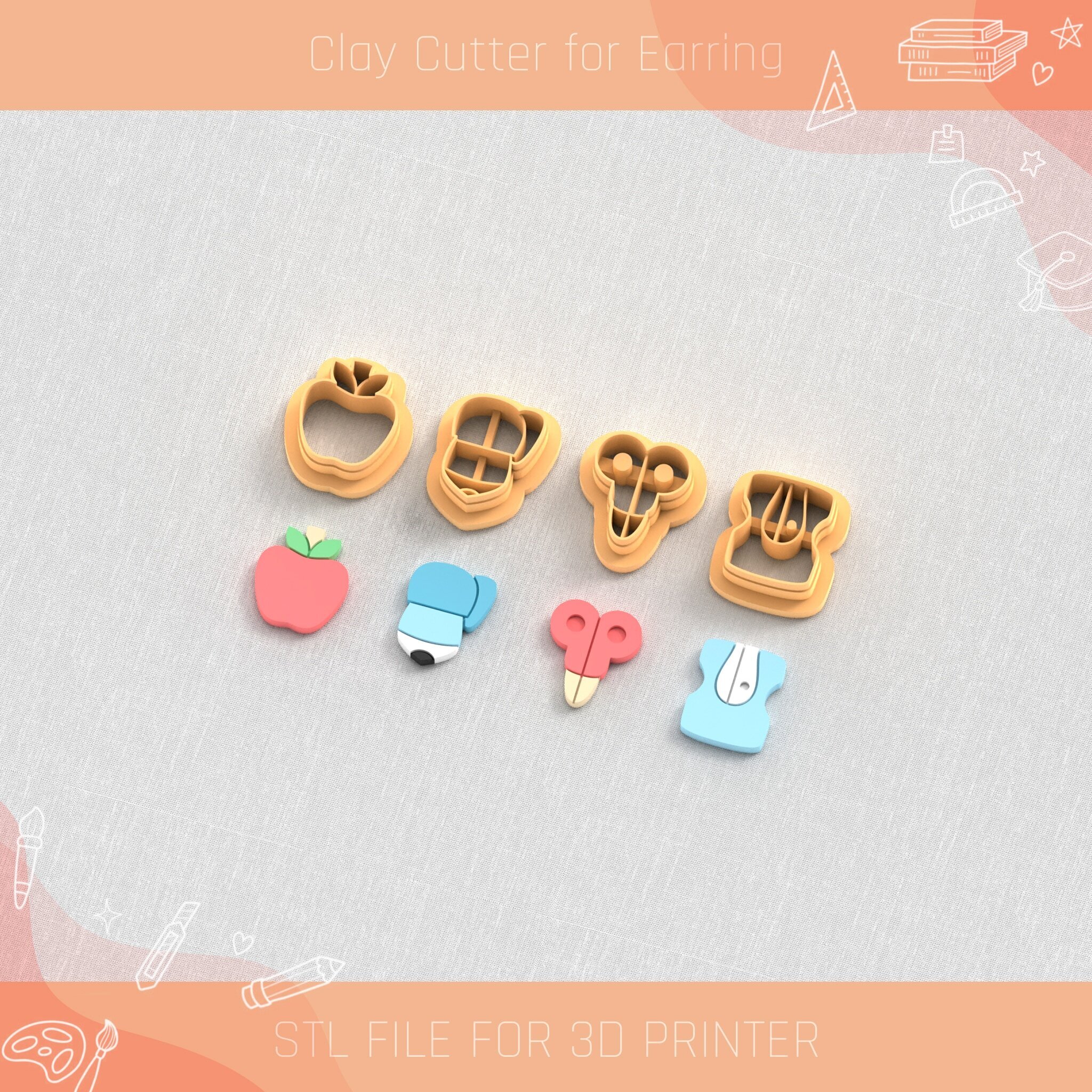 🏫 Mini School Items Pack B・ 3D File for 3D printing・Cults
