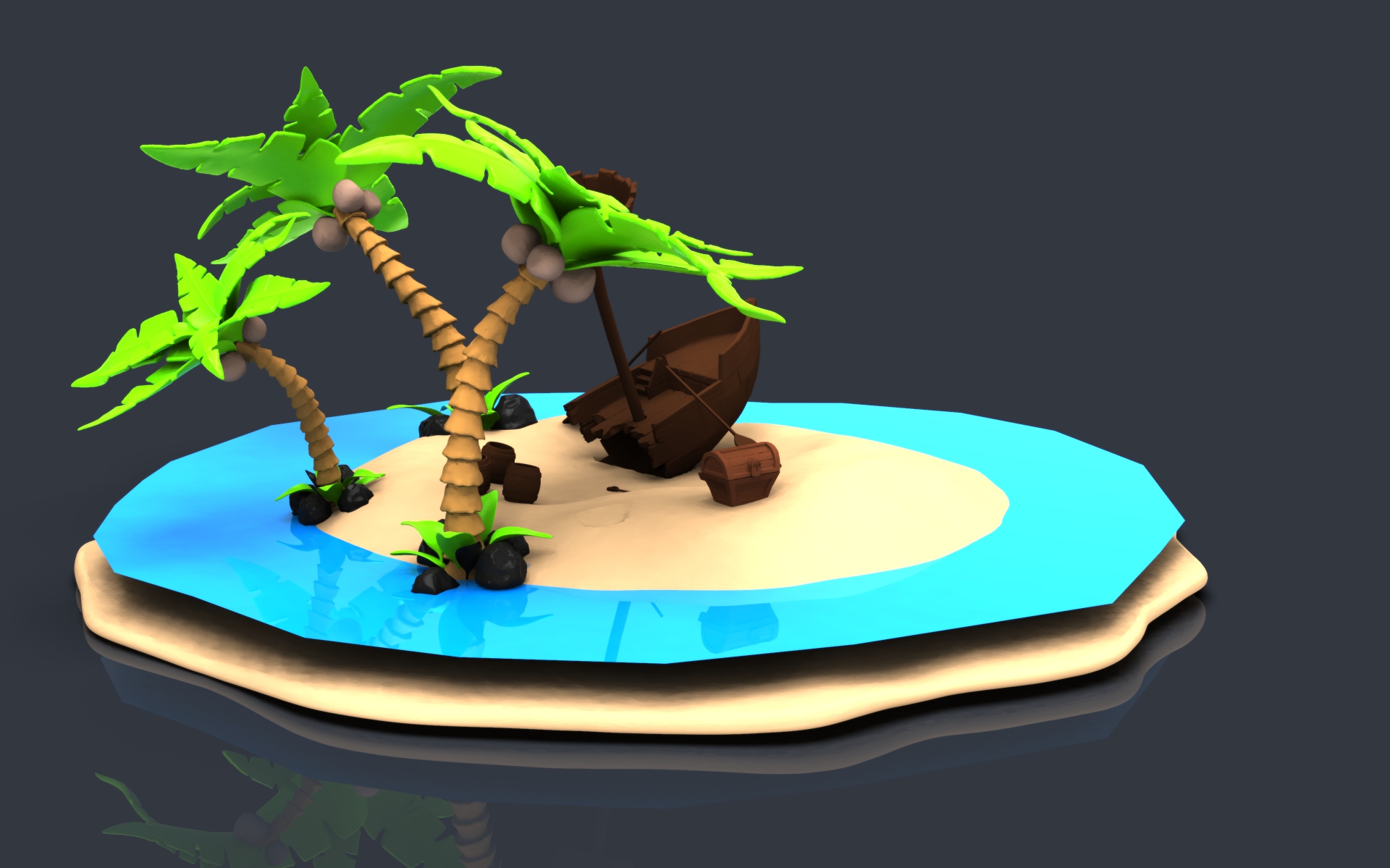 Free STL file Tropical Island 🍹 ・3D printable model to download・Cults
