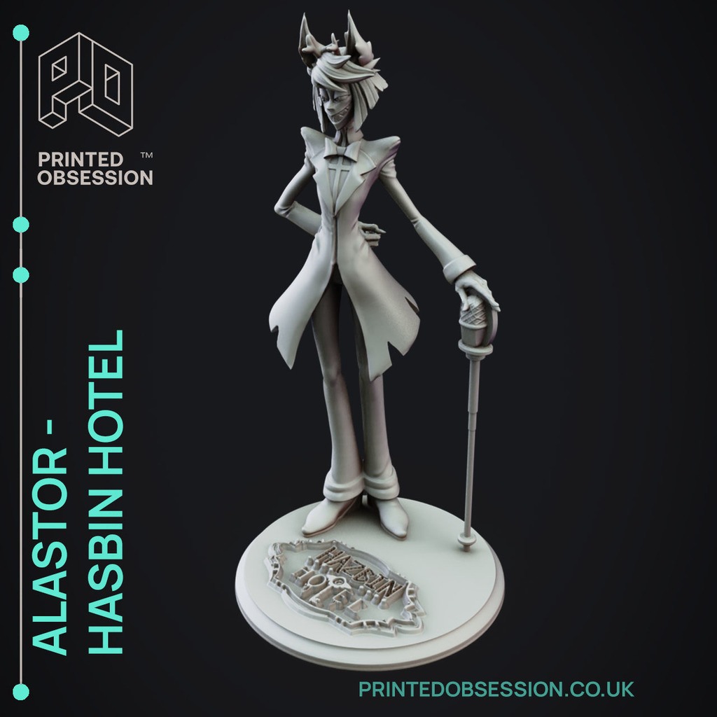 🏨 Alastor - Hasbin Hotel - Fanart - 16cm model・Free 3D File for ・Cults