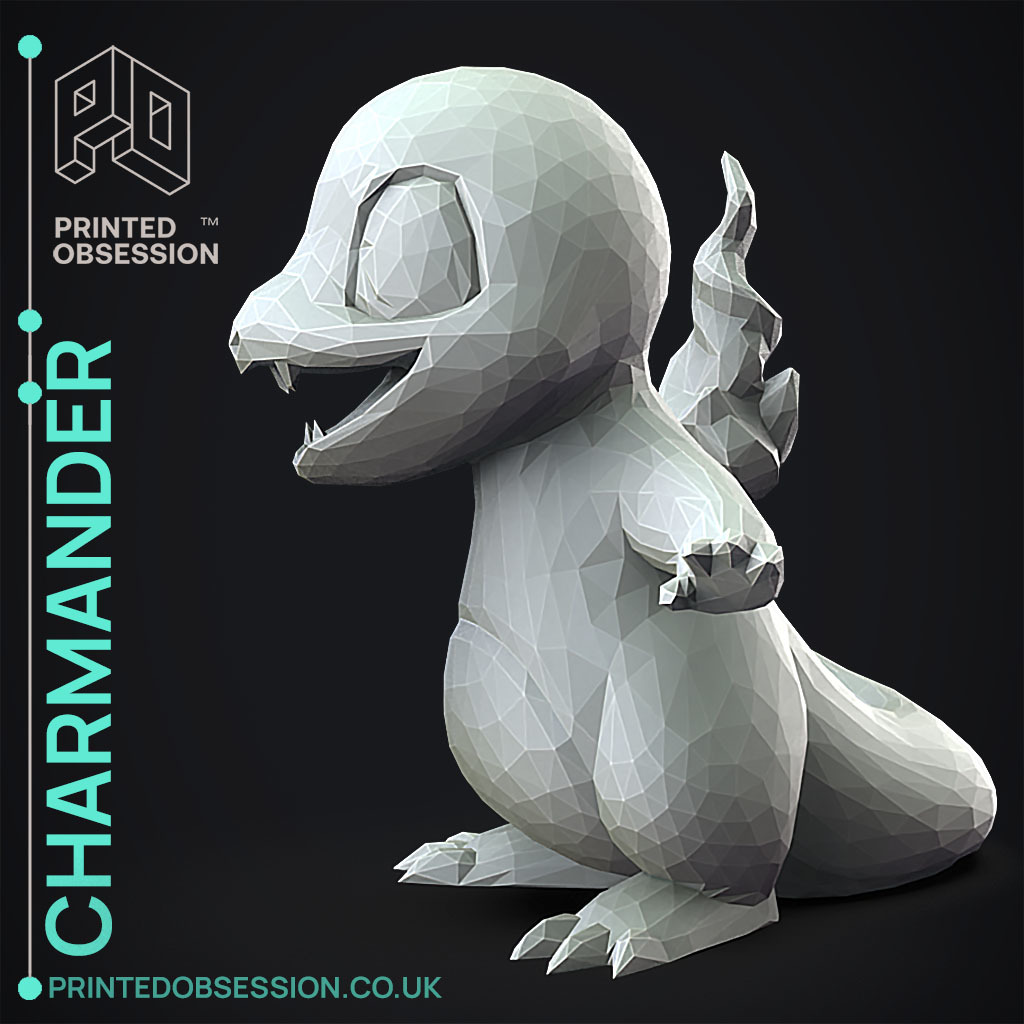 🐉 Charmander - Pokemon - Low Poly Fan Art・Free 3D File for ・Cults