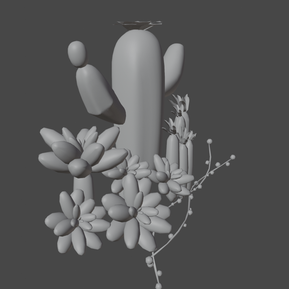 OBJ file cacti and succulents 🌵・3D printing template to download・Cults