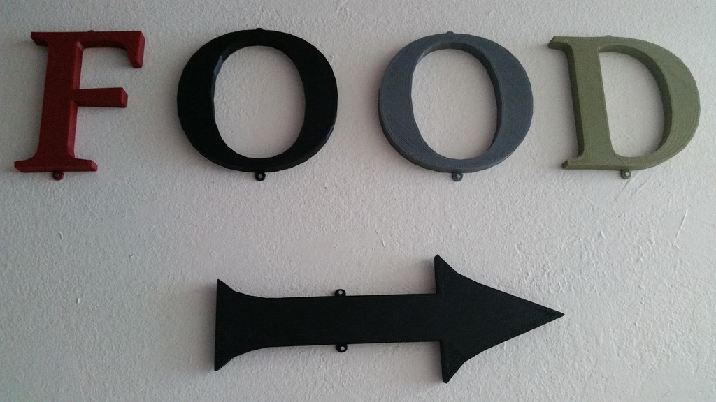 Free 3D file Food "Here" Sign 🏹 ・3D printing model to download・Cults