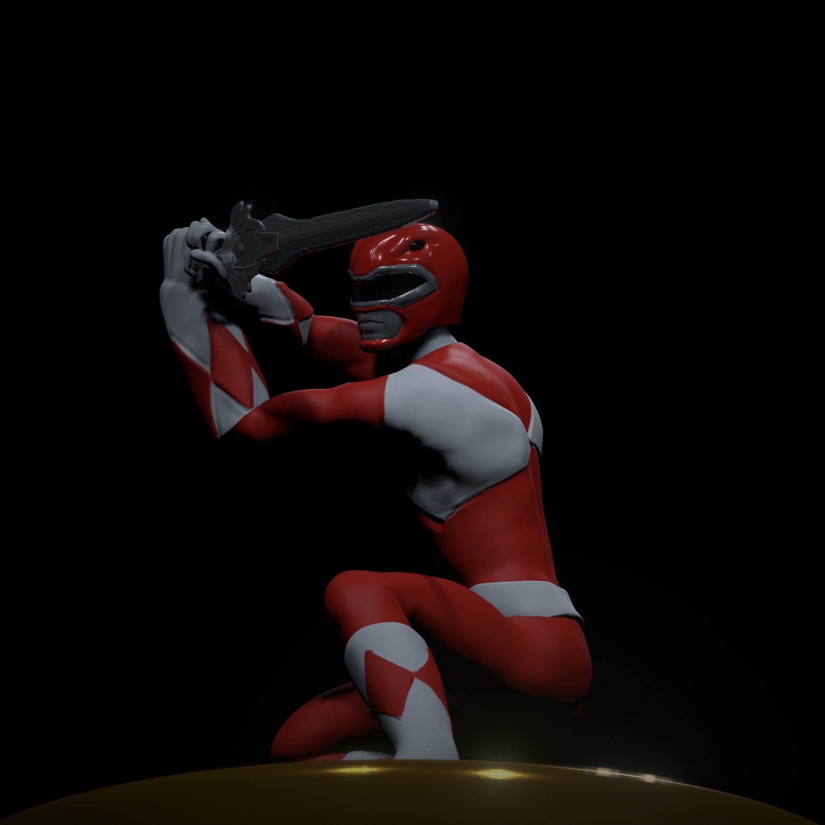 STL file Mighty Morphin Power Rangers Red Ranger Statue 🗿 ・3D printing ...