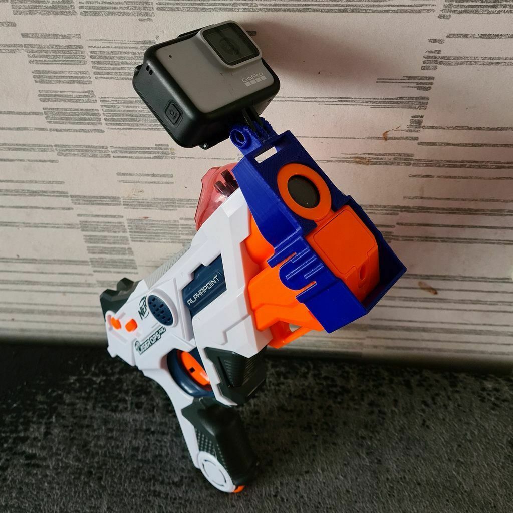 Free 3D file Nerf Laser Ops GoPro Mount 🎲 ・3D printable object to ...
