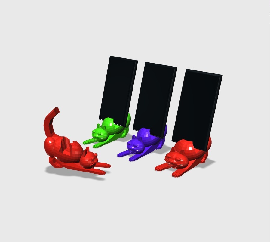Free 3D file Cat phone holder 🐱 ・3D print model to download・Cults