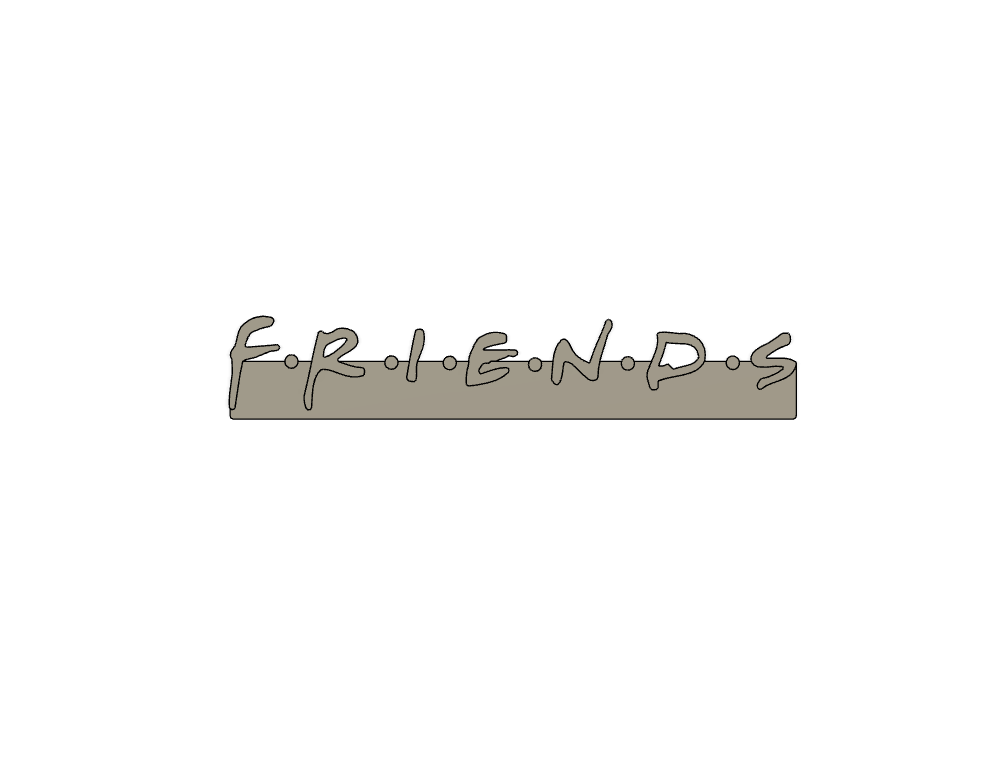Fichier STL Logo F.R.I.E.N.D.S Modèle 3D 🎨 ・Design pour impression 3D à ...