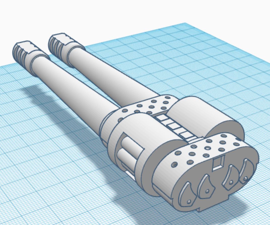 🔫 Double Cannon・Free STL File for ・Cults