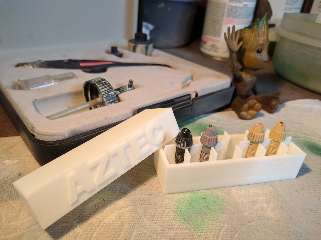 Fichier STL gratuit Aztek Airbrush Nozzle Case 👨‍🎨 ・Plan pour ...