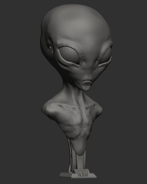 STL file GREY ALIEN BUST MODEL 👽 (3MF)・Model to download and 3D print・Cults