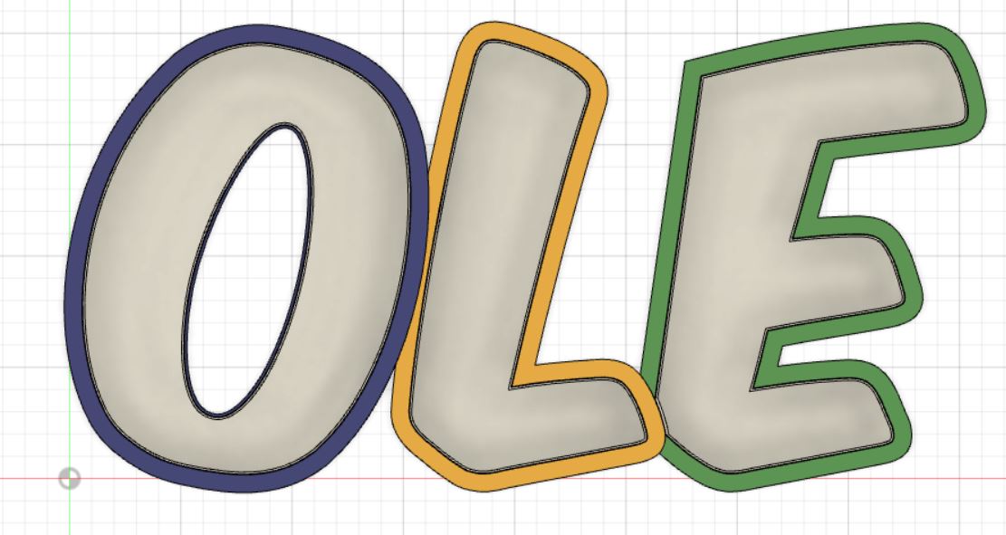 STL file LED Name Lamp OLE 🔦 ・Model to download and 3D print・Cults